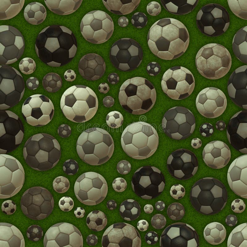 Soccer Balls Seamless Texture Stock Illustration - Illustration of ...