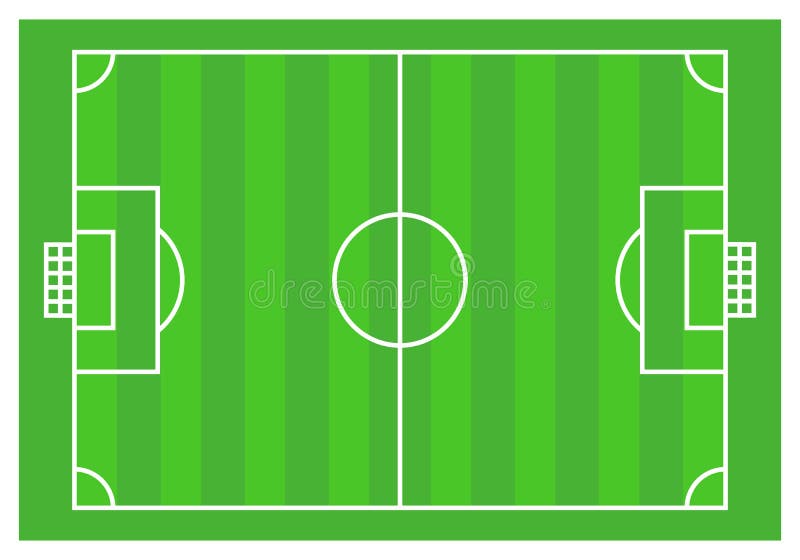 Basic Football Ground Plan Outline Design Stock Vector - Illustration ...