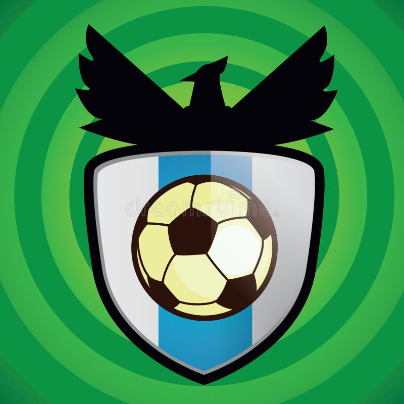 Soccer Batch. Vector Illustration Decorative Design Stock Vector ...