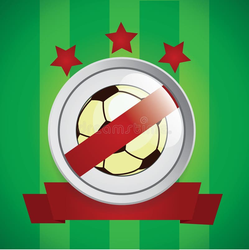 Soccer Batch. Vector Illustration Decorative Design Stock Vector ...