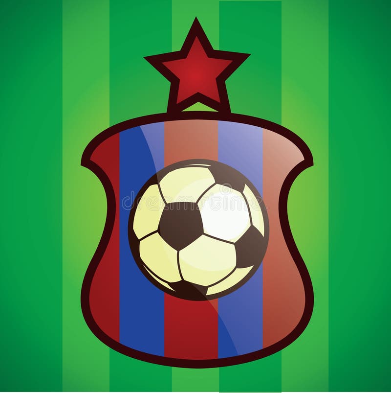 Soccer Batch. Vector Illustration Decorative Design Stock Vector ...