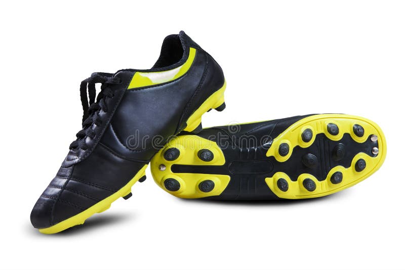 Yellow Football Boots Isolated Stock Image - Image of human, pair: 1718579