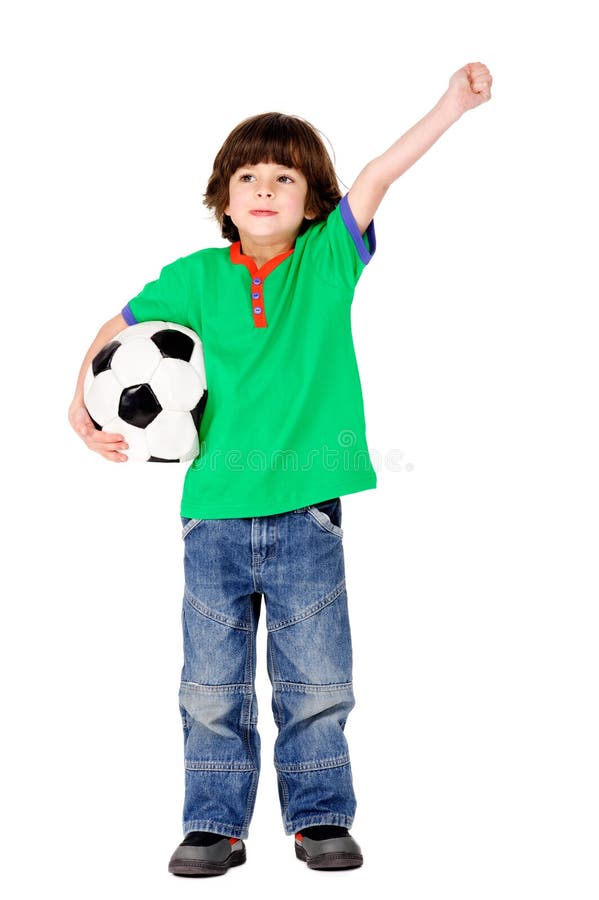Silly soccer kid stock image. Image of cleats, adorable - 2610497