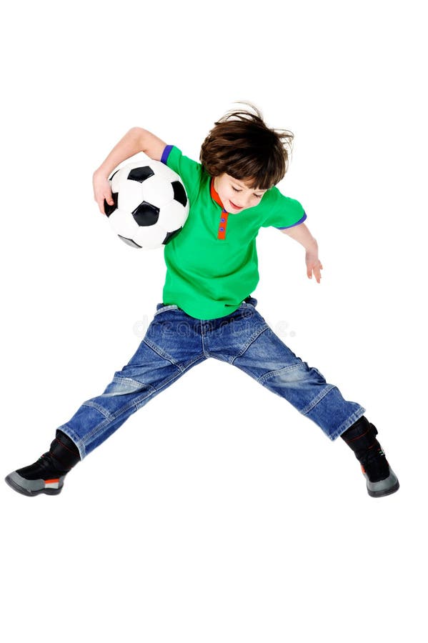 Silly soccer kid stock image. Image of cleats, adorable - 2610497