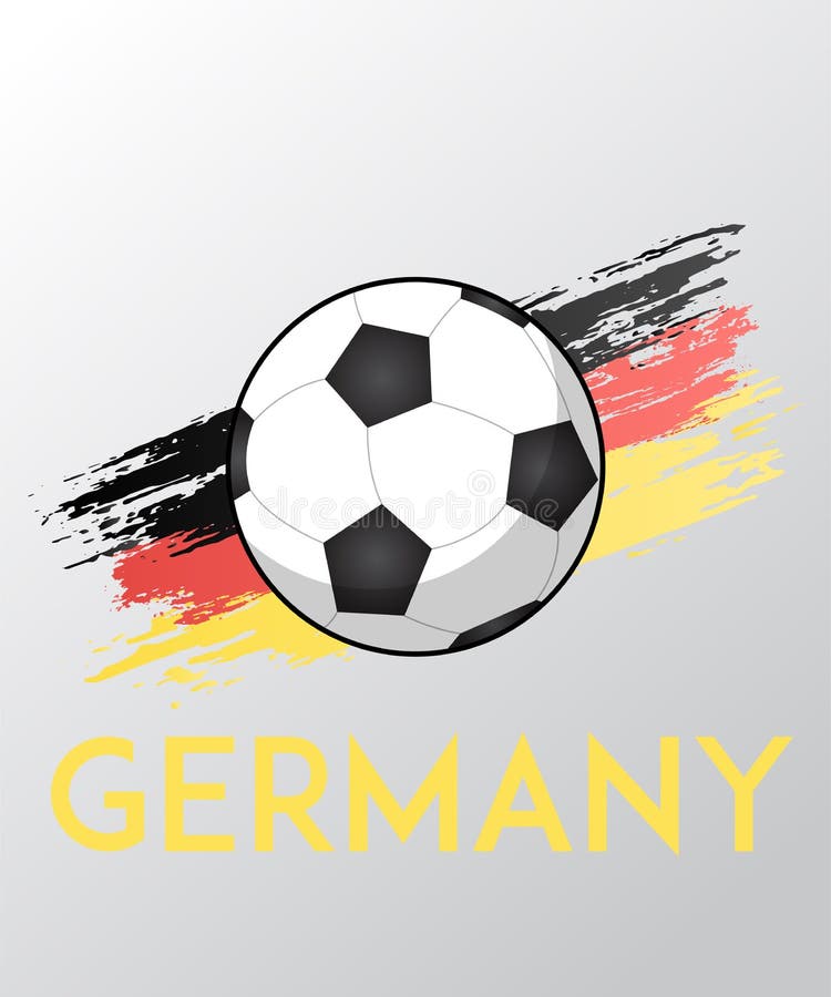 Germany Flag with Brush Effect for Soccer Theme Stock Vector ...
