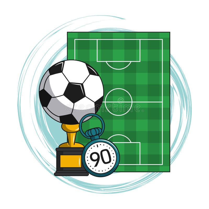 Soccer cartoon elements stock vector. Illustration of stadium - 126132115