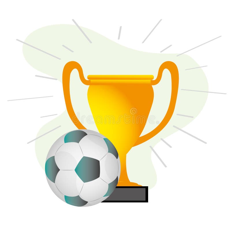 Soccer champion trophy stock vector. Illustration of football - 198181743