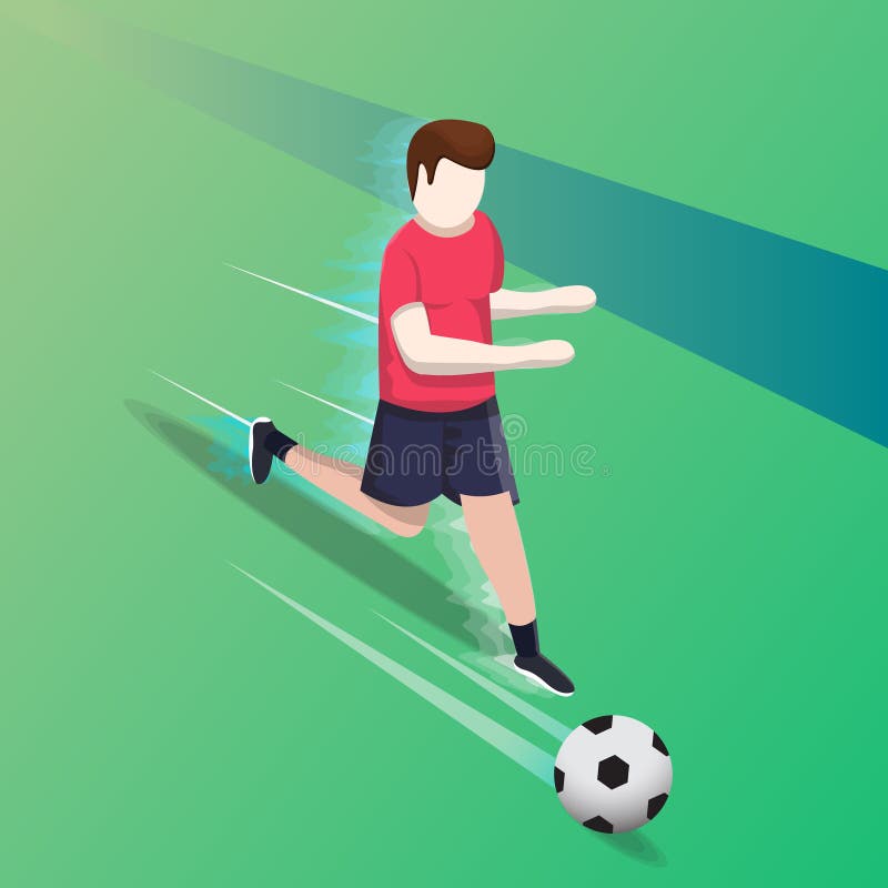 Soccer Character in Action Vector Art Design Stock Illustration ...