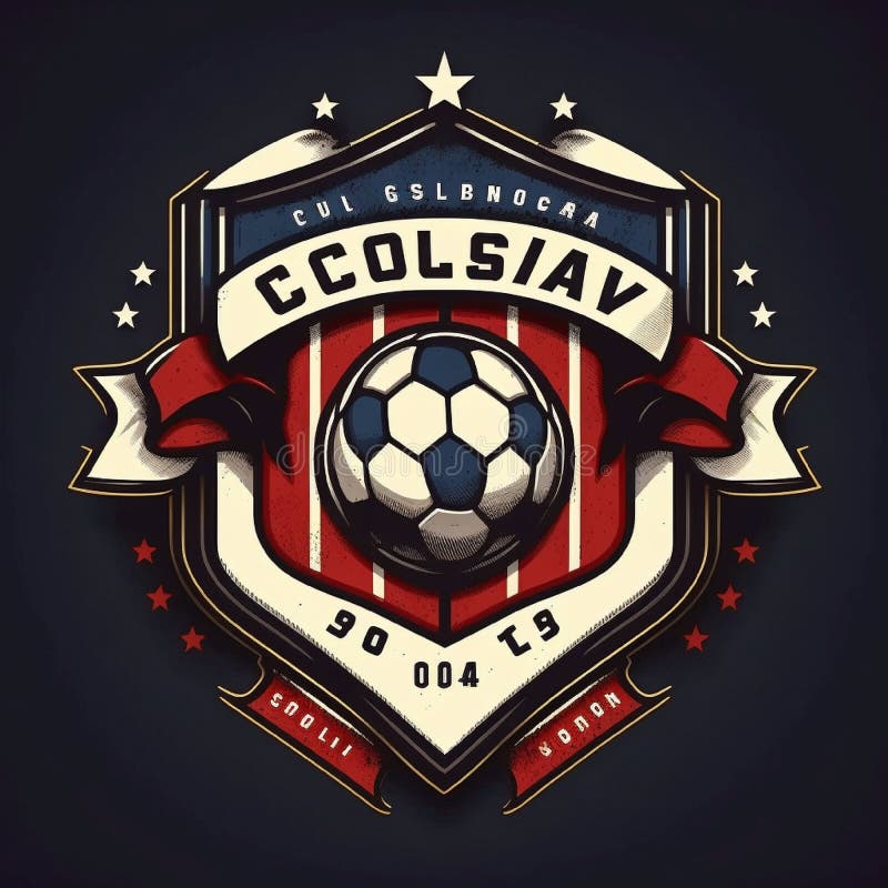Soccer club logo design stock illustration. Illustration of sport ...