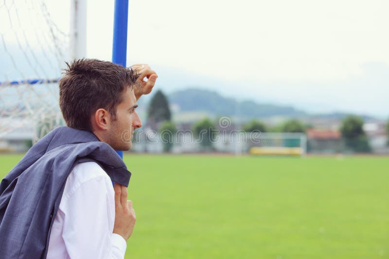 Soccer coach stock image. Image of space, sunlight, trainer - 33076507