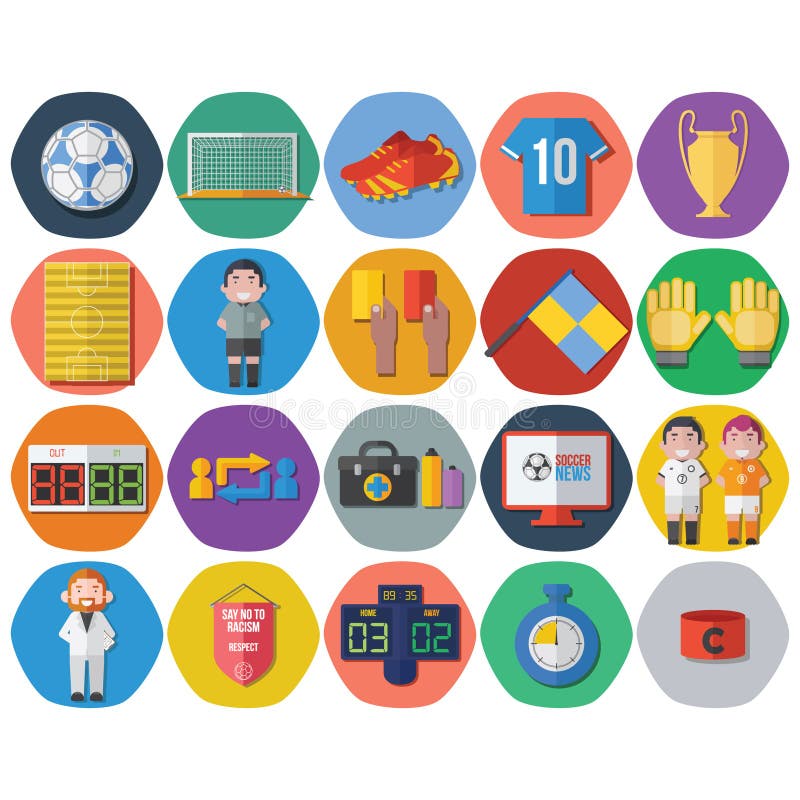 Soccer Collection 1 stock vector. Illustration of training - 13327119