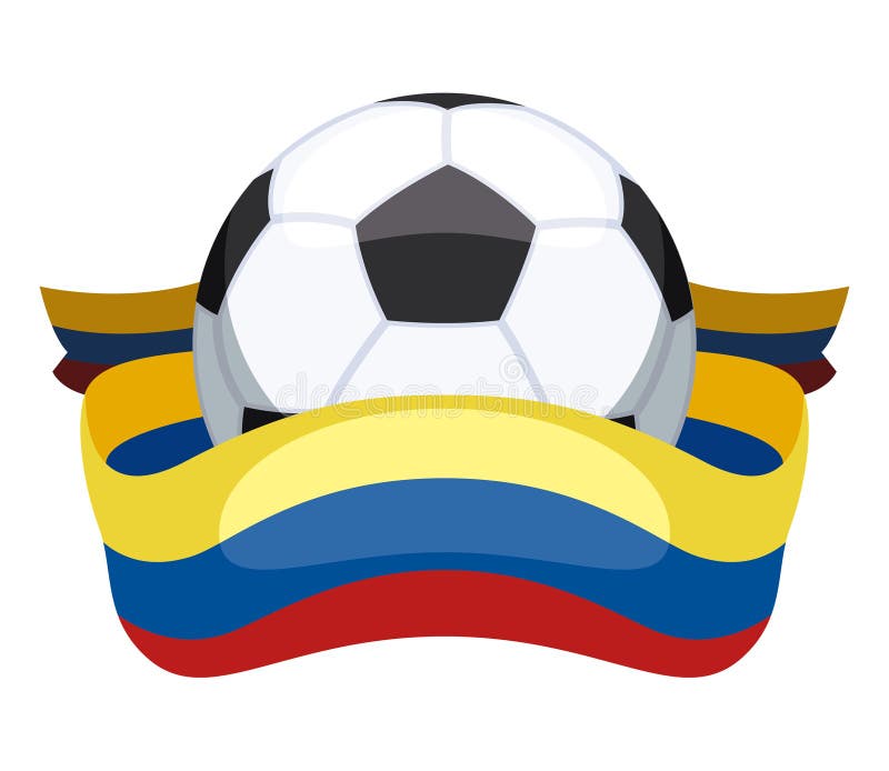 Soccer Colombia Ball National Flag Stock Vector - Illustration of ...
