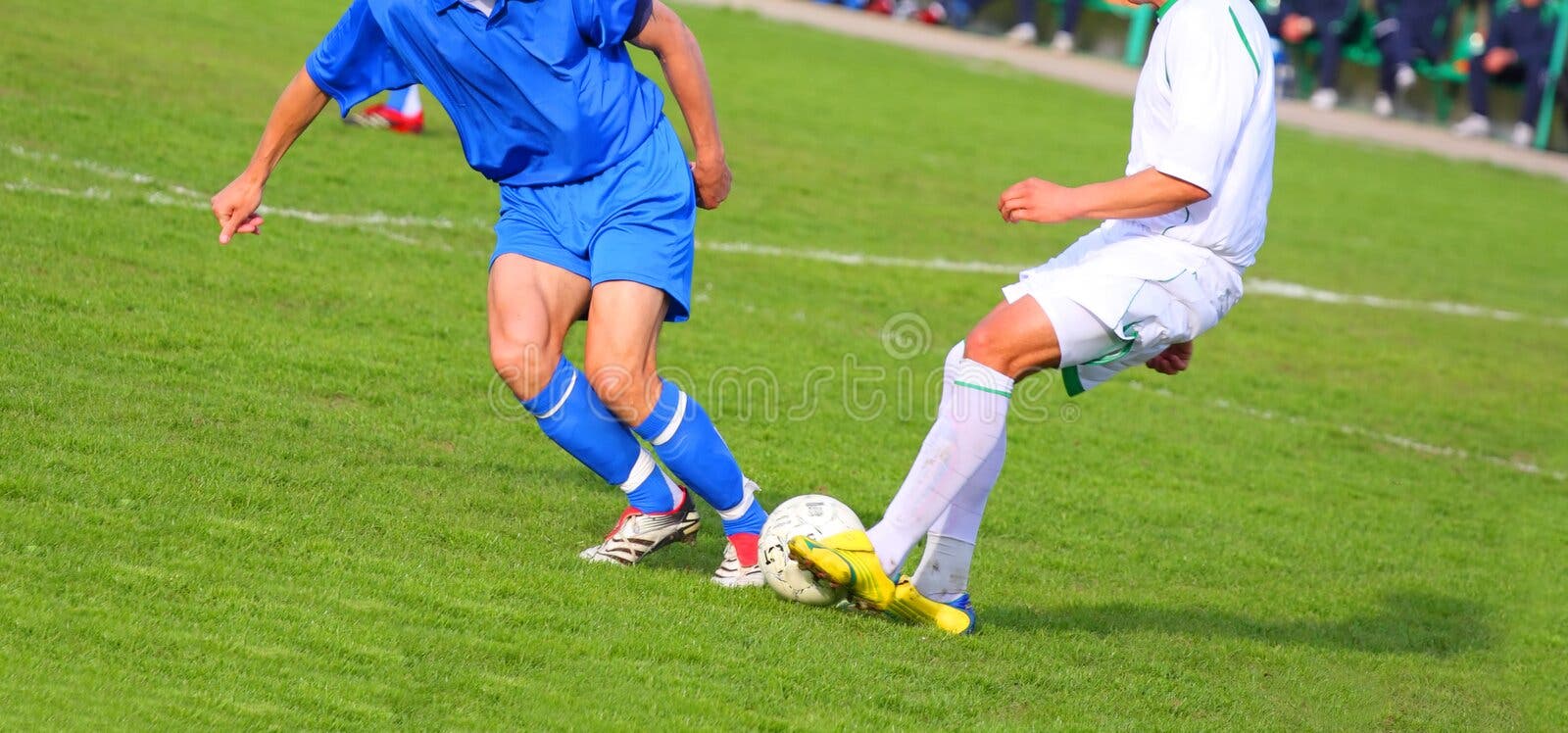 Soccer (football) Action Shot Stock Image - Image of blue, sport: 3428887