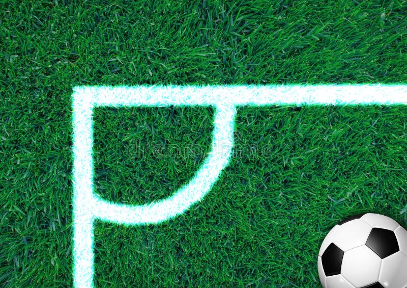 Soccer Corner Flag and Boundary Lines Stock Image - Image of football ...