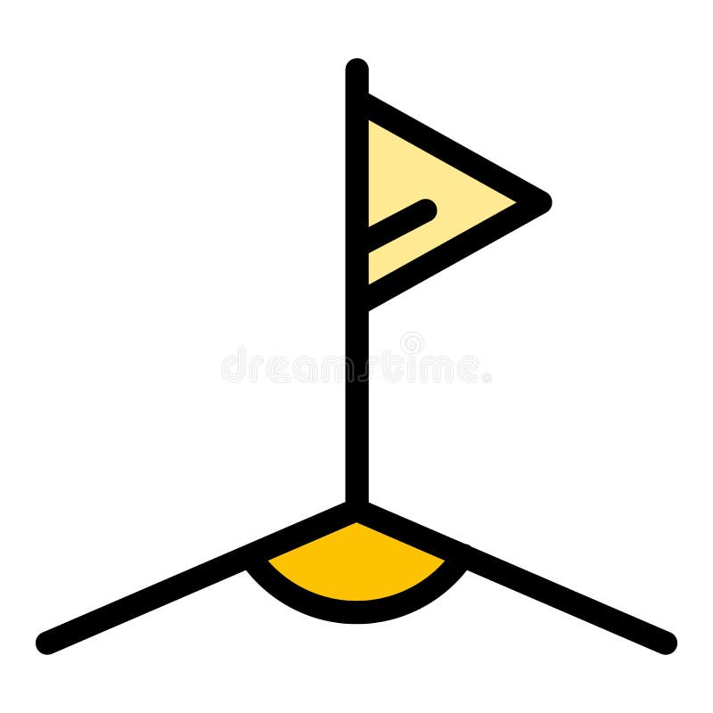 Soccer Corner Flag Icon Color Outline Vector Stock Vector ...