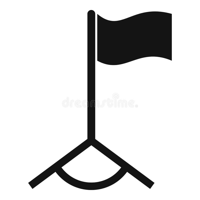 Soccer Corner Flag Icon stock vector. Illustration of flat - 147186151