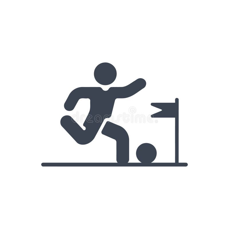 Soccer Corner Kick Icon stock vector. Illustration of ball - 375316349