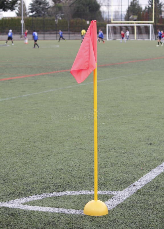 Soccer corner marker flag stock photo. Image of soccer - 28096300