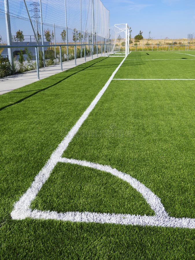 Soccer Corner Flag and Boundary Lines Stock Image - Image of boundary ...