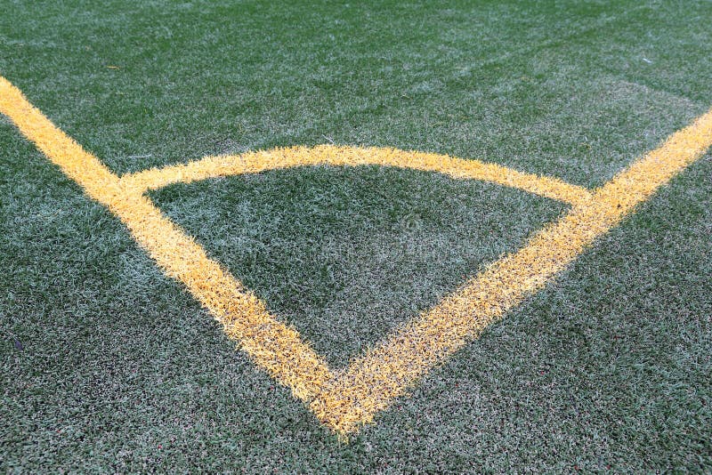 Soccer Football Field Corner Yellow Lines Stock Photos - Free & Royalty ...