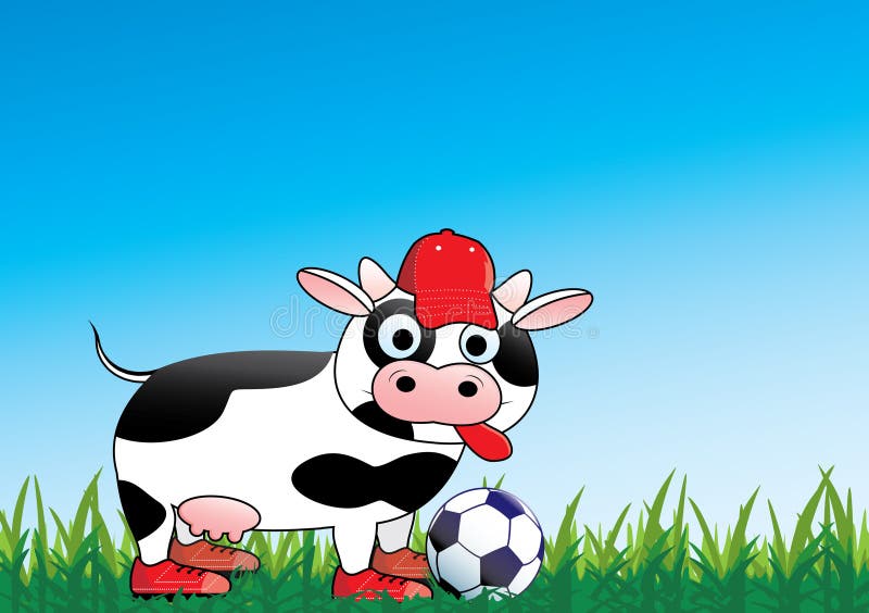 Cow soccer ball stock illustration. Illustration of sport - 12950897