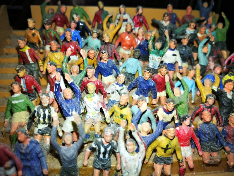 Crowd of Miniature Toy People Stock Photo - Image of figurine, doll ...