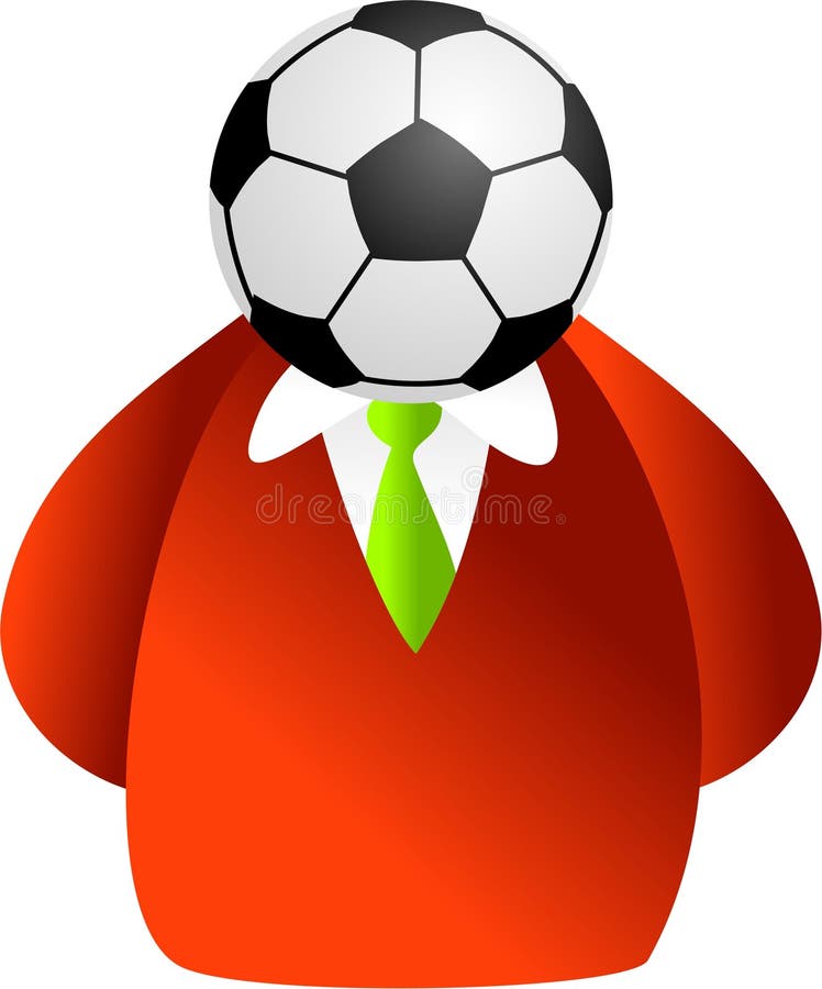 Soccerball face stock vector. Illustration of comic, funny - 26984176