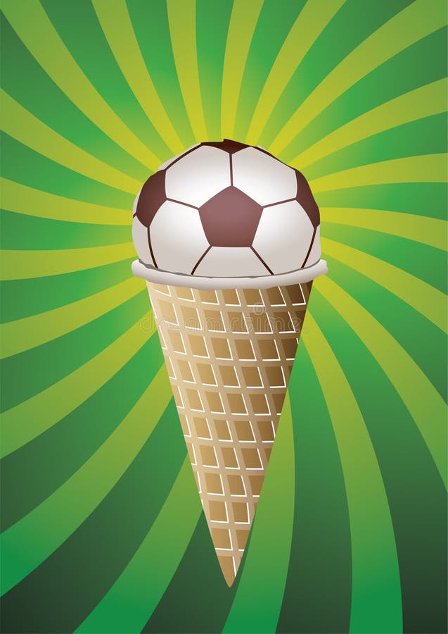 Soccer fan icecream stock vector. Illustration of green - 16923040