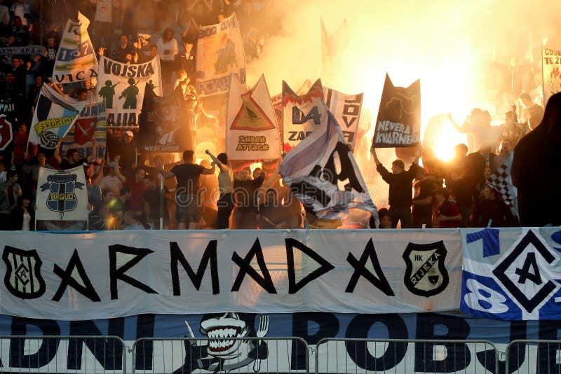 Soccer fans at the stadium editorial image. Image of people - 19284195