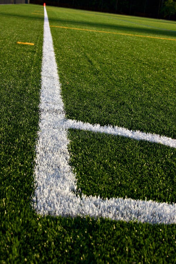 Soccer Corner Flag and Boundary Lines Stock Image - Image of boundary ...
