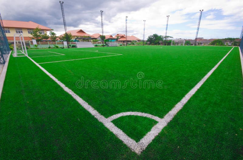 Soccer field stock image. Image of competition, green - 20994435