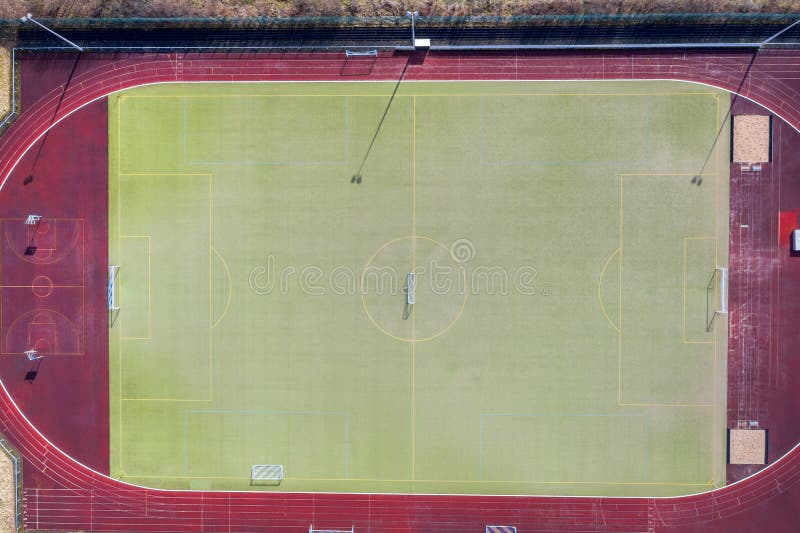 Soccer field from above stock photo. Image of place - 174711782