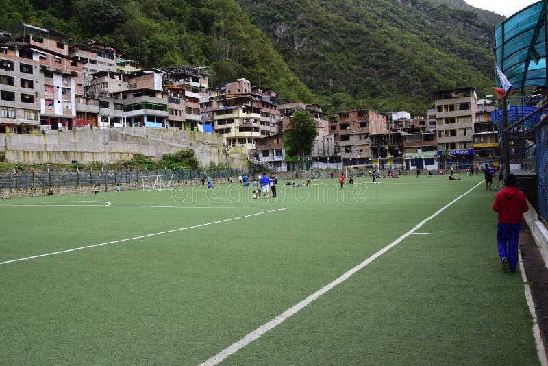 Soccer Field in Aguas Calientes, Peru Editorial Stock Photo - Image of ...