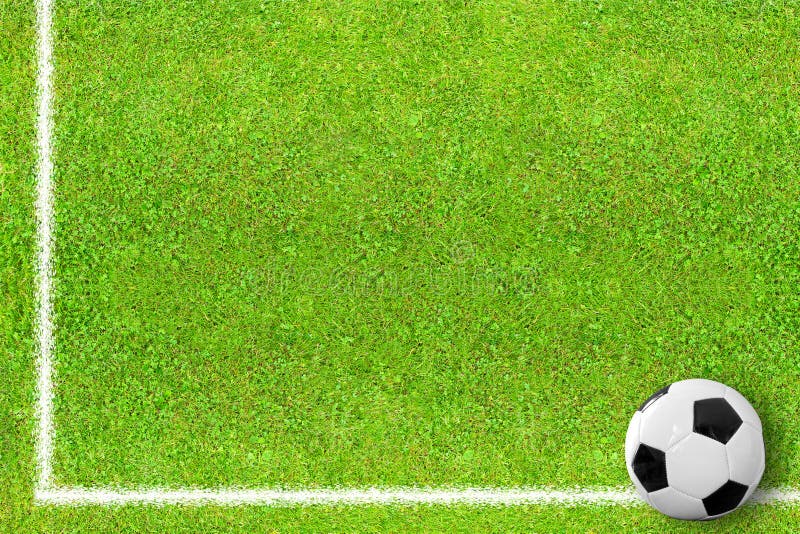 Soccer field with ball stock photo. Image of germany - 72384828