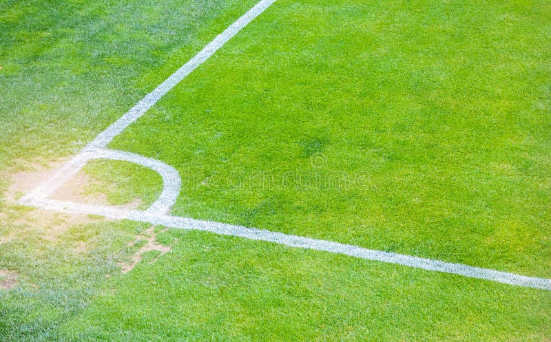Soccer field corner stock photo. Image of artificial - 121607858