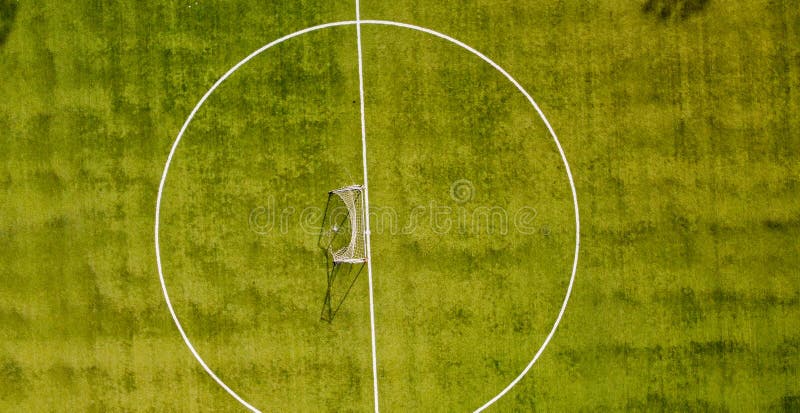 Soccer Field in the Countryside, Aerial View from Drone Stock Photo ...