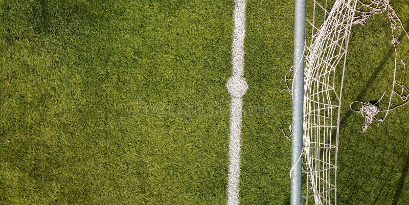Soccer Field in the Countryside, Aerial View from Drone Stock Image ...