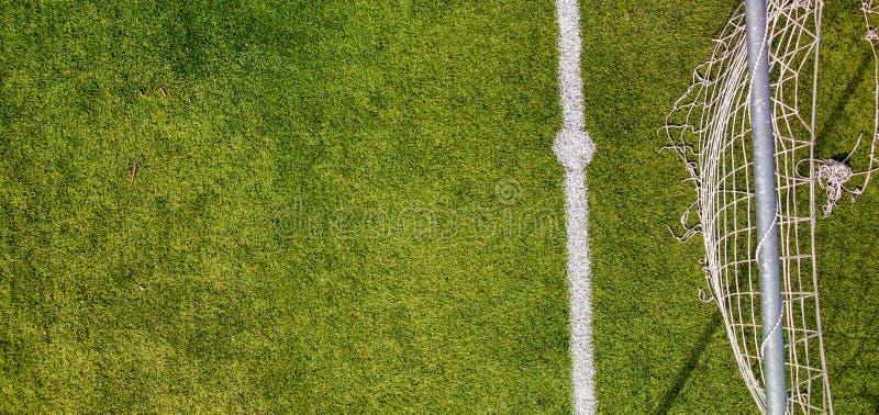 Soccer Field in the Countryside, Aerial View from Drone Stock Photo ...