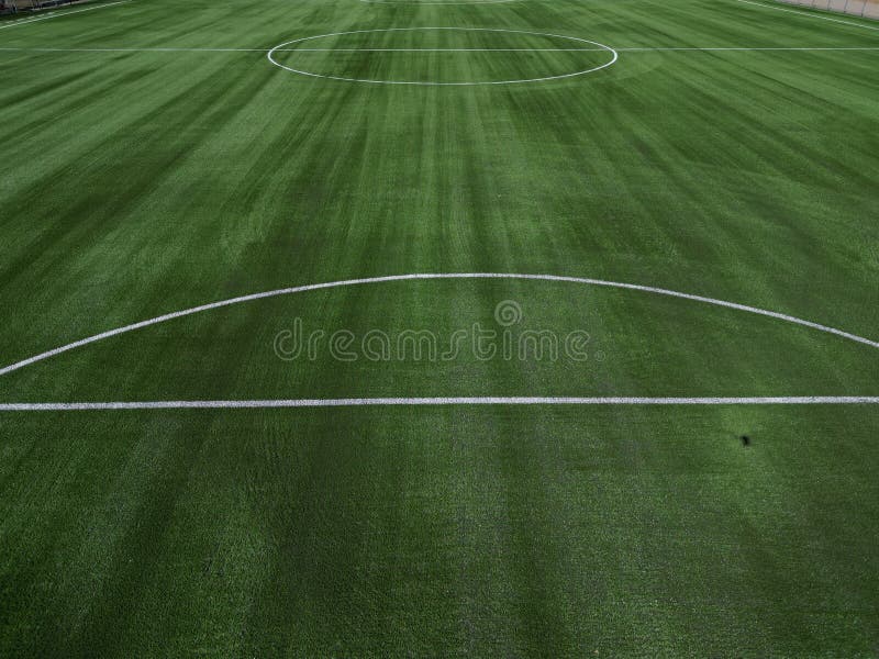 Soccer Field in the Countryside, Aerial View from Drone Stock Image ...