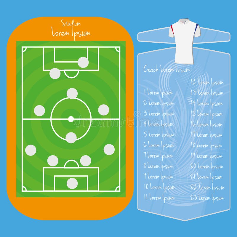 Football and Soccer Infographic Set Stock Vector - Illustration of ...