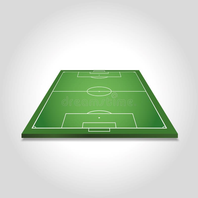 Soccer Field on Tablet Screen Stock Illustration - Illustration of ...