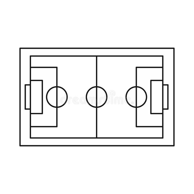 Soccer Field Icon Outline Style Stock Illustrations – 1,237 Soccer ...