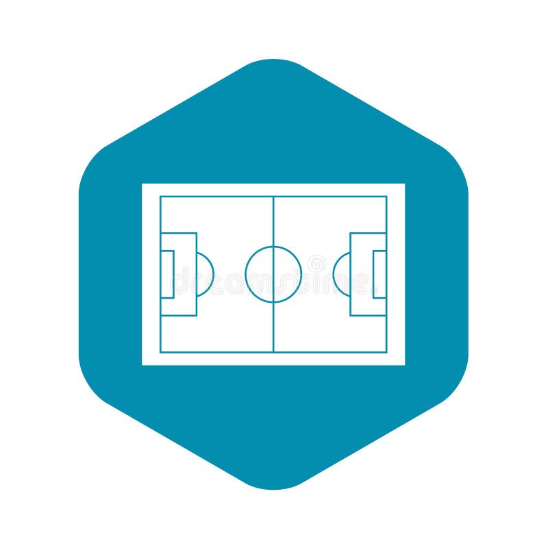 Soccer Field Icon, Simple Style Stock Vector - Illustration of national ...