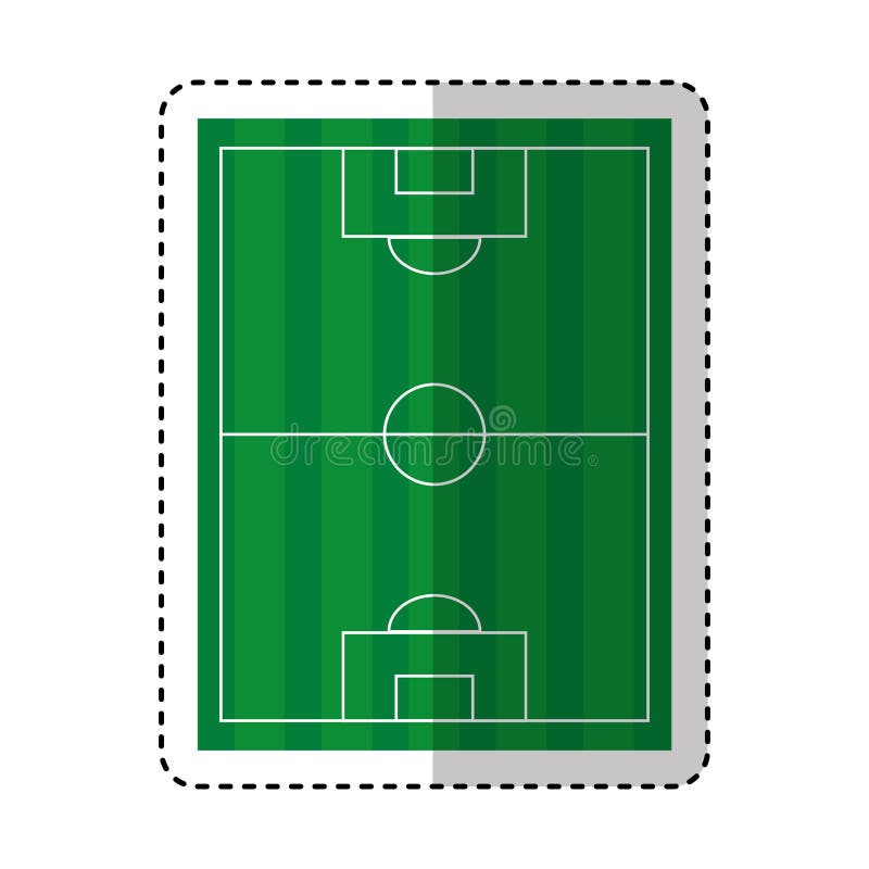 Soccer field isolated icon stock vector. Illustration of line - 88072875