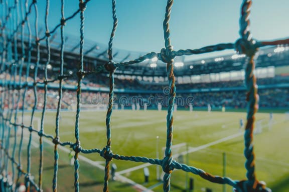 Soccer Field Net View stock photo. Image of ball, pitch - 371492146