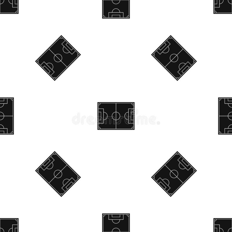 Soccer Field Pattern Seamless Black Stock Vector - Illustration of ...