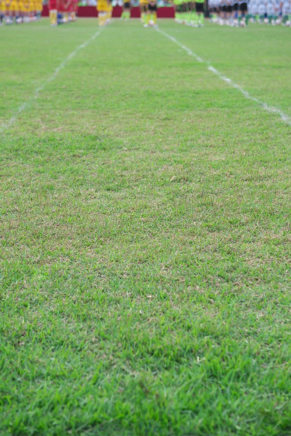 Soccer Field with People Standing Stock Photo - Image of lifestyle ...