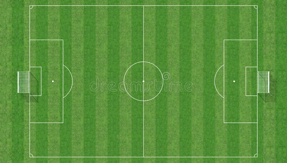 Soccer field from top view stock illustration. Illustration of ground ...