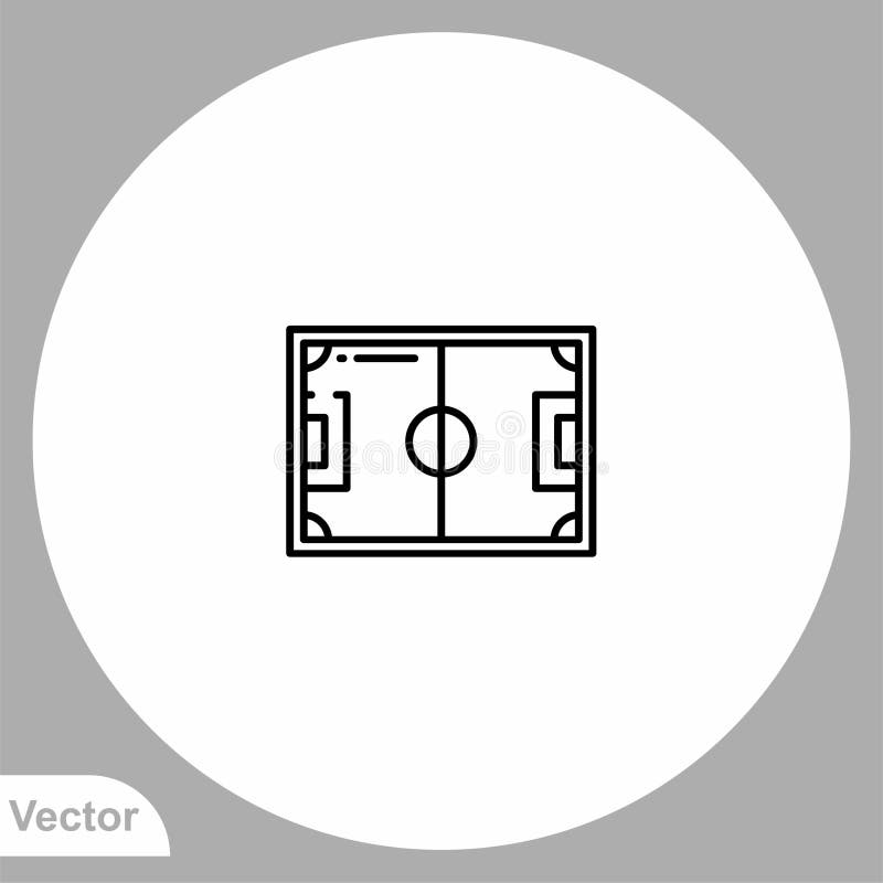 Soccer Field Vector Icon Sign Symbol Stock Illustration - Illustration ...