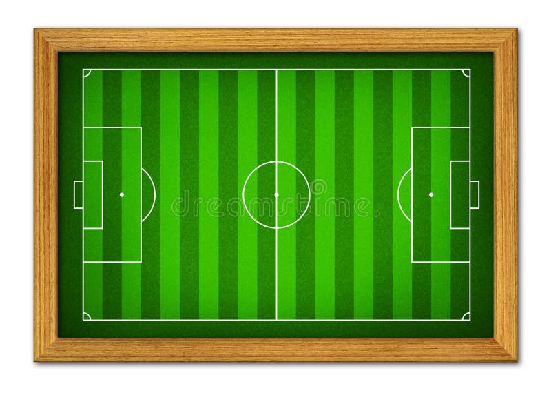 Soccer Field in the Wooden Frame. Stock Illustration - Illustration of ...